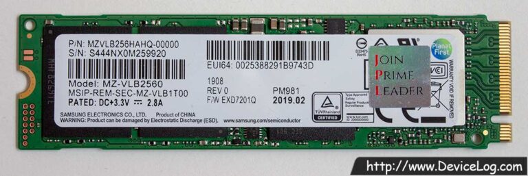 三星 256GB PM981 M.2 PCIe NVMe 高性能 OEM SSD (凤凰控制器) :: DeviceLog.com